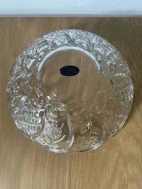 Accents | Vintage Crystal Clear Studios Japan Glass Scalloped Bowl With ...